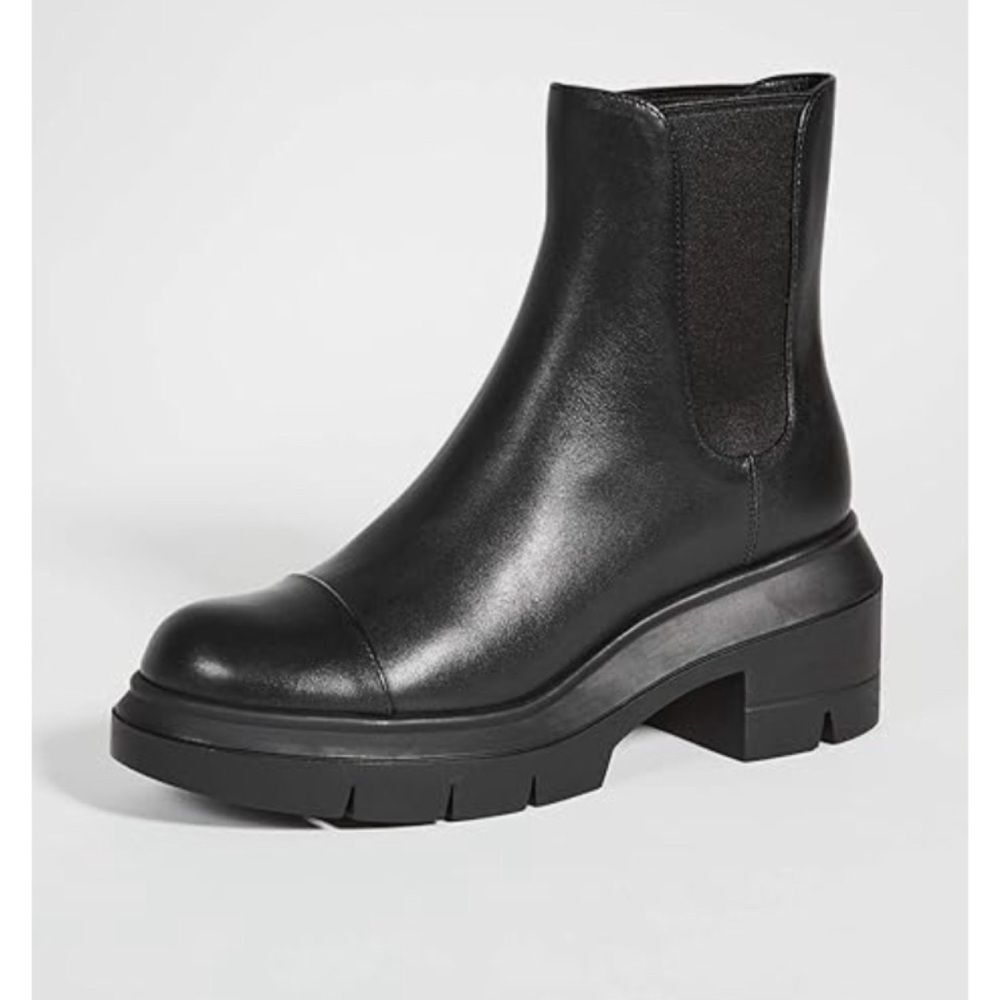 Stuart Weitzman Norah Lug Sole Leather Boots Size 7 - Gem